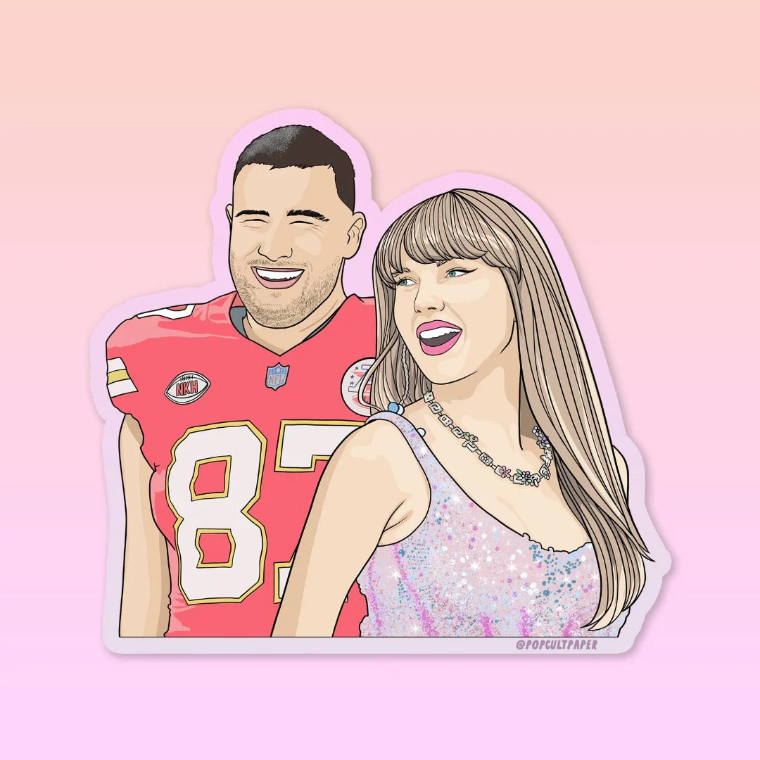Taylor Swift and Travis Sticker – Selby's Bunker Coffee & Gifts