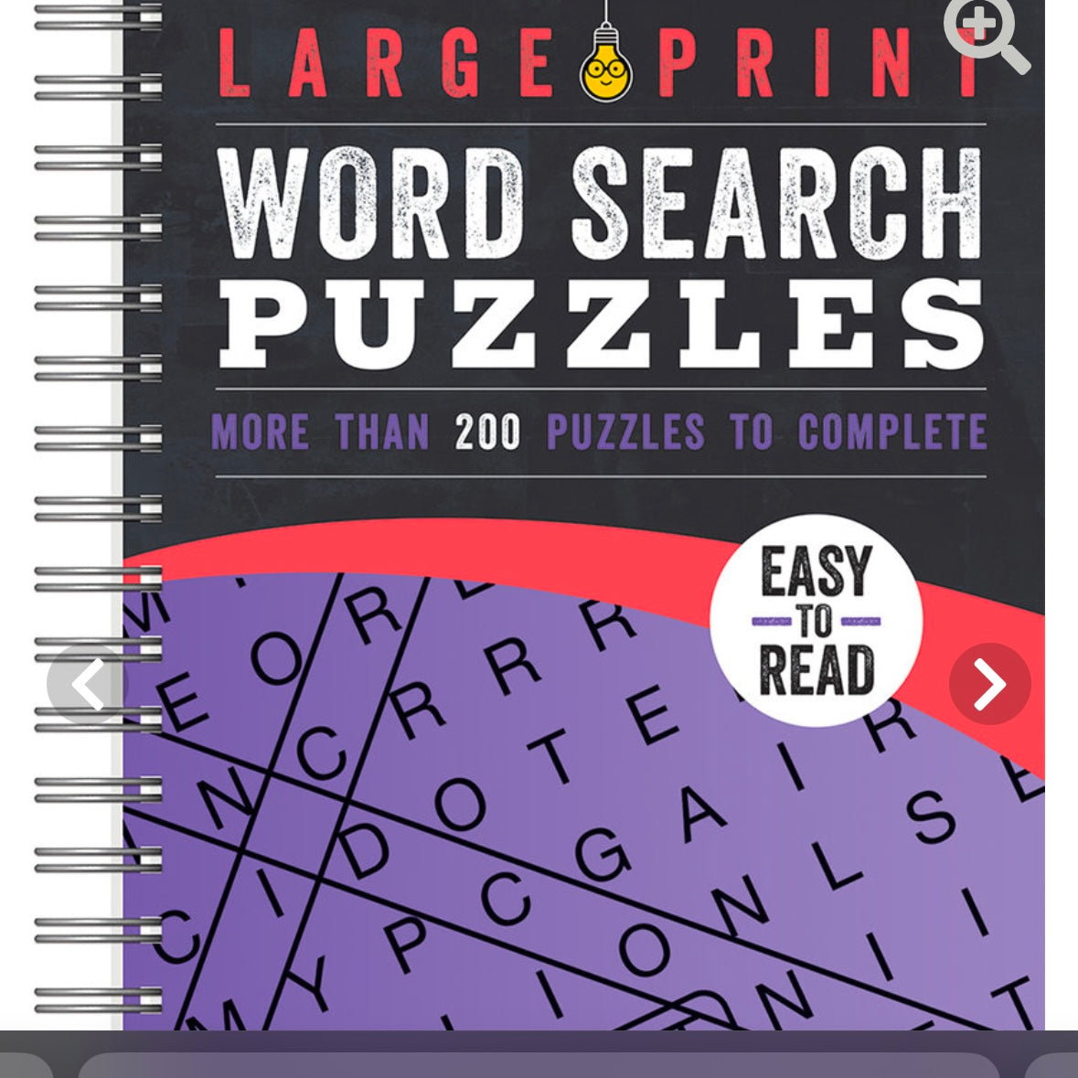 Large Print Word Search Puzzles Purple More Than 200 Puzzles to Comple ...